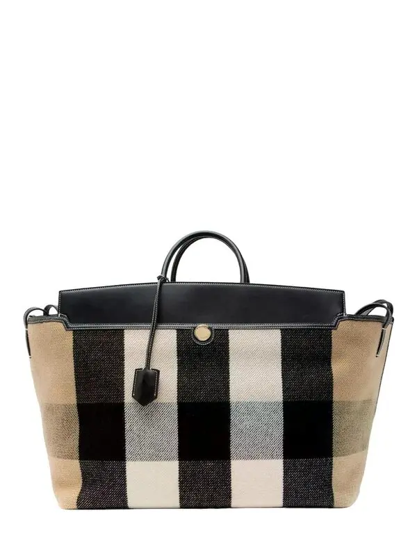 Burberry Check Tote Bag - Neutrals