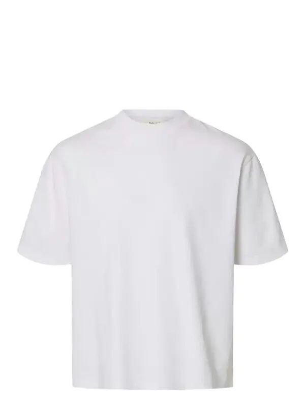 SELECTED Short-sleeve Crew-neck T-shirt - White