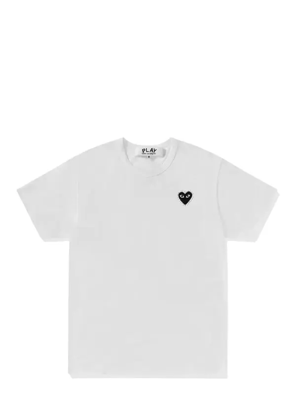 Play Comme Des Garcon Play Rhinestone Heart T-shirt - White