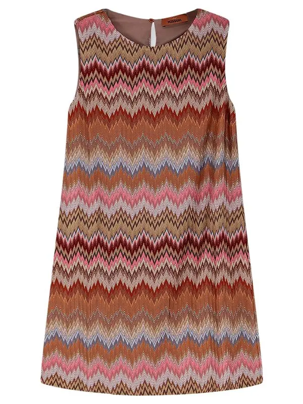 Missoni Short Viscose Chevron Dress - Multicolor