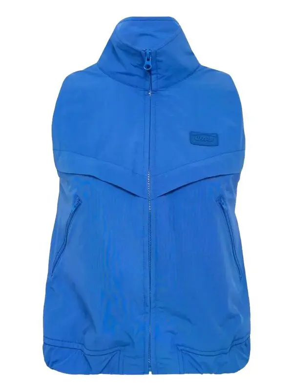 PUSHBUTTON Zip-up Gilet - Blue