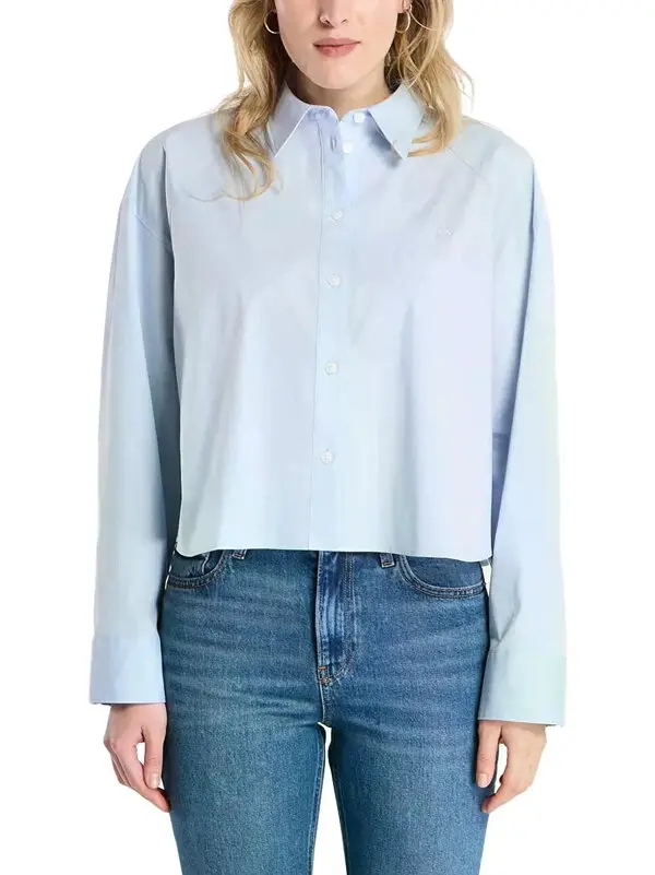Calvin Klein Cropped Shirt - Blue