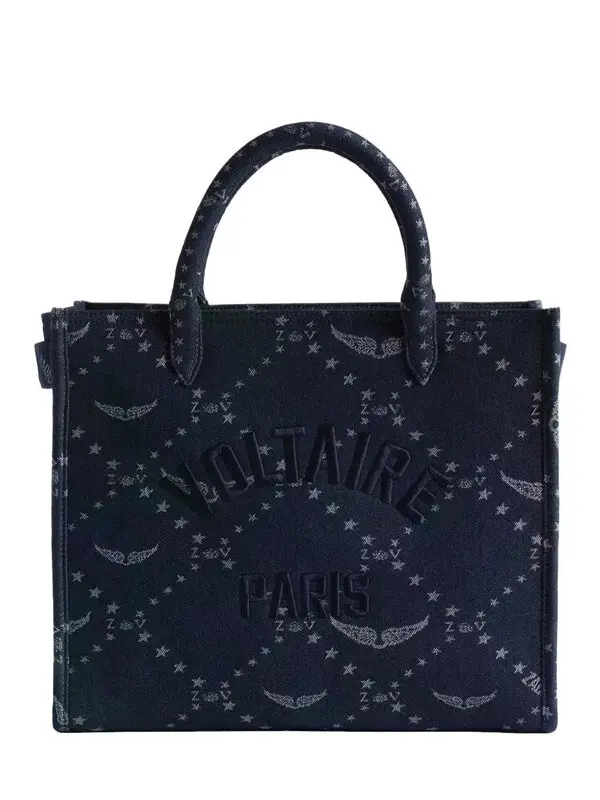 Zadig&Voltaire Angel Monogram Denim Tote Bag - Blue