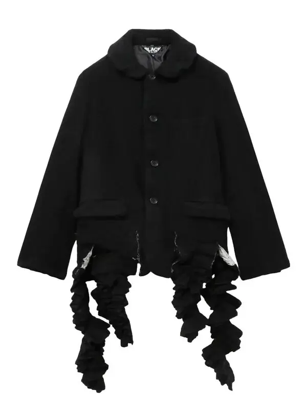 BLACK COMME DES GARÇONS Ruffled Jacket - Black