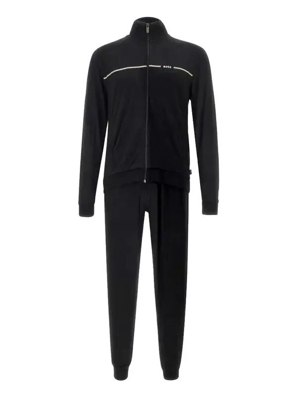 BOSS Bamboo Zip Pajamas - Black