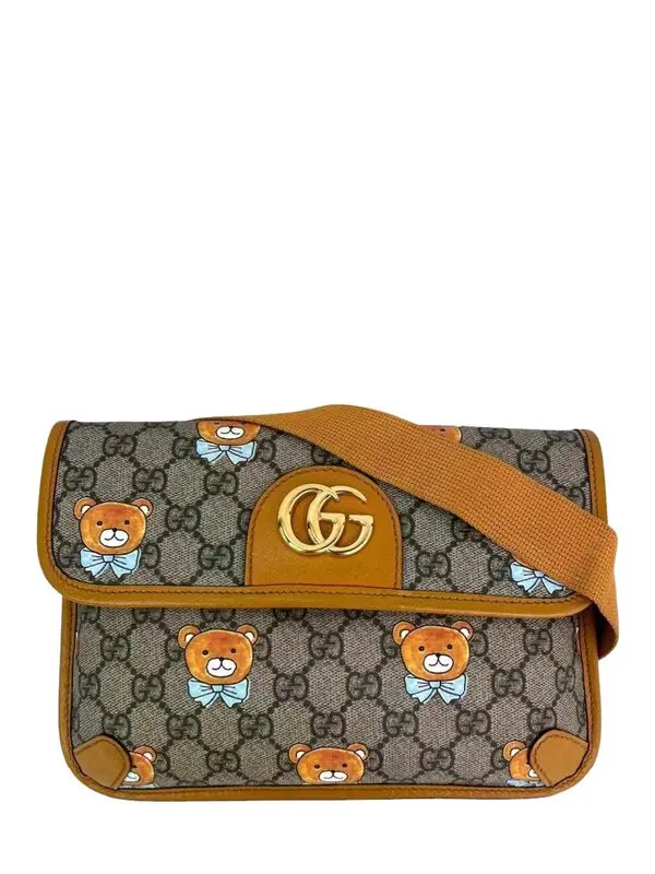 Gucci Xkai Gg Supreme Teddy Belt Bag - Brown