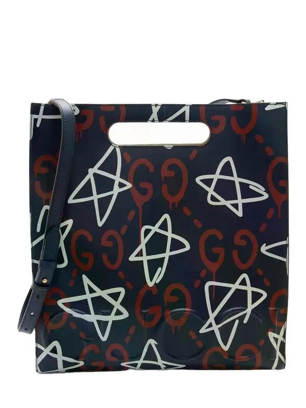Gucci Medium Ghost Star Tote Bag - Blue