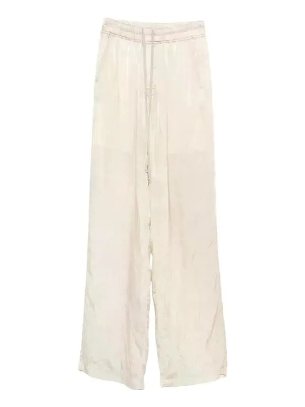 Rick Owens Wide Leg Drawstring Trousers - Neutrals