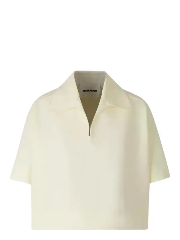 JIL SANDER V-neck T-shirt - Neutrals