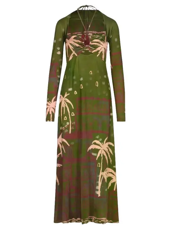 Johanna Ortiz Tropical Midi Dress - Green