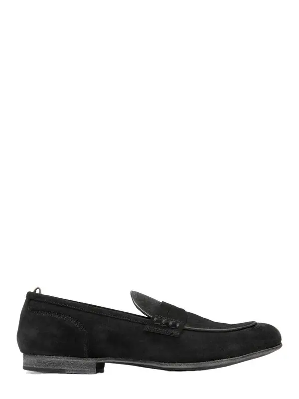 Officine Creative Bilt 001 Suede Loafers - Black