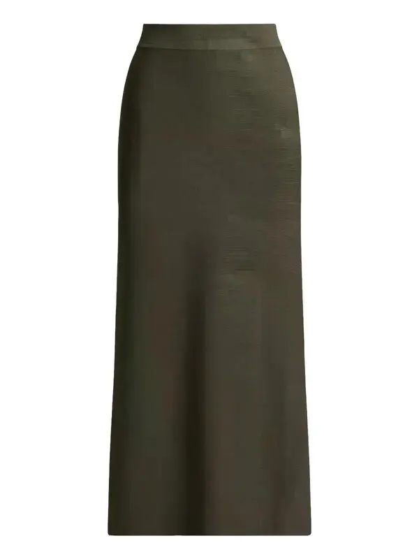 Polo Ralph Lauren Ribbed Knit Midi Skirt - Green