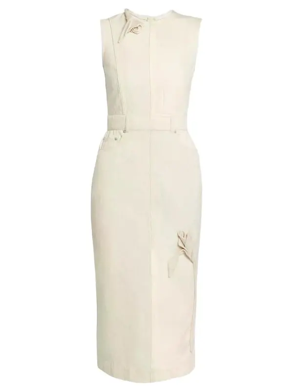 Erdem Crewneck Sleeveless Midi Dress - Neutrals