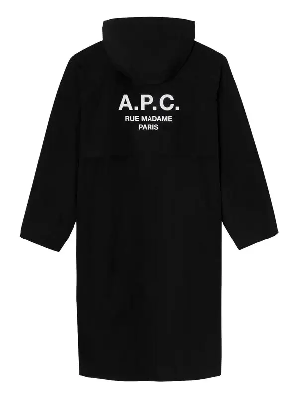 A.p.c. Logo-plaque Raincoat - Lzz Black
