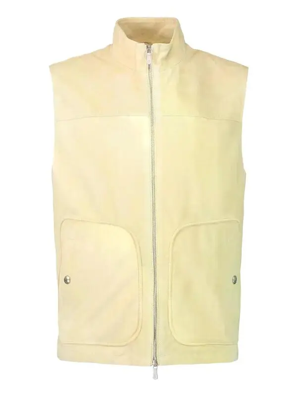 Eleventy Zip-up Vest - Yellow