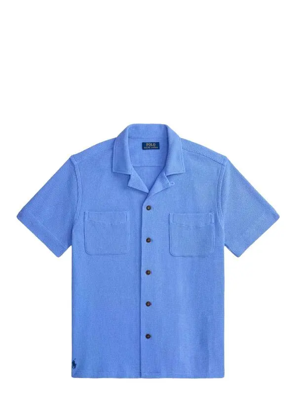 Polo Ralph Lauren Waffle-knit Shirt - Blue