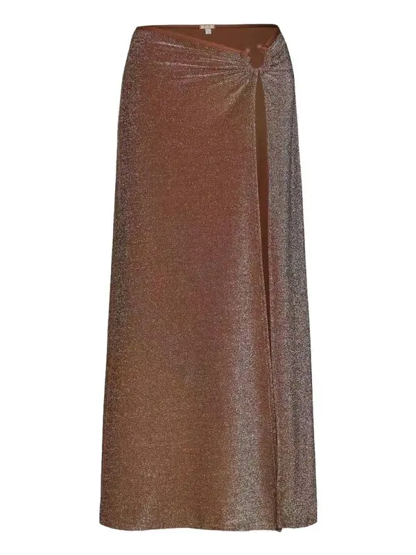 Johanna Ortiz Nuevo Destino Midi Skirt - Brown