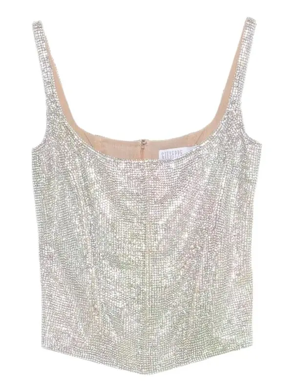 Giuseppe Di Morabito Embellished Top - Silver