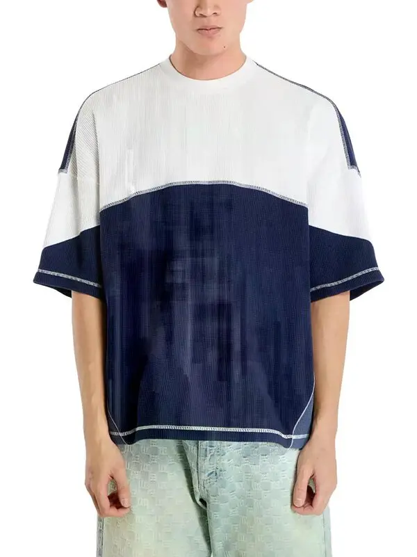 Adidas La Cienega Ss Panelled T-shirt - Blue