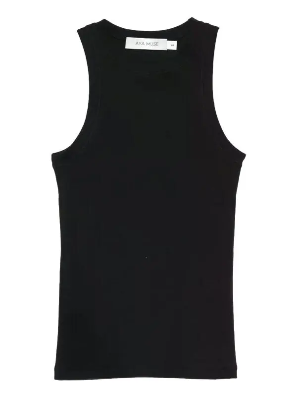 AYA MUSE Crew-neck Tank Top - Black
