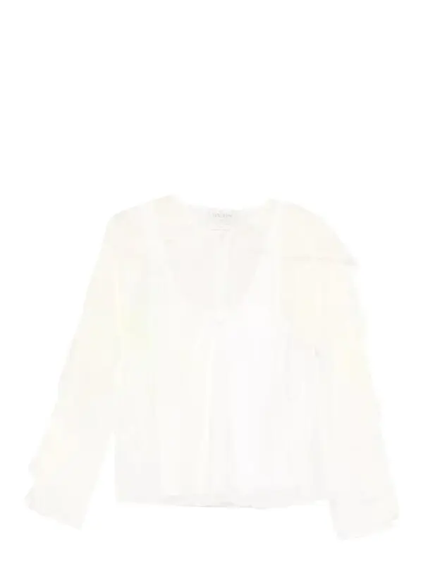 FORTE_FORTE Ruffled Blouse - Neutrals