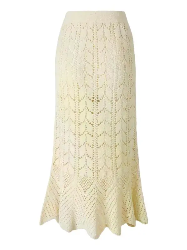 Zimmermann Crochet Knit Skirt - Neutrals