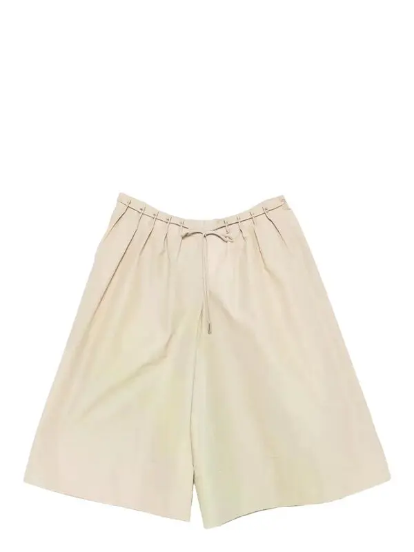 Brandon Maxwell Sutton Pintuck Elongated Shorts - Neutrals