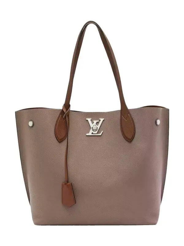 LOUIS VUITTON 2018 Lockme Leather Tote - Neutrals