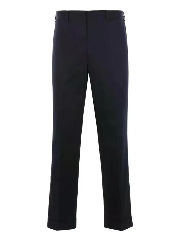 J.PRESS Gabardine Turn Up Trousers - Blue