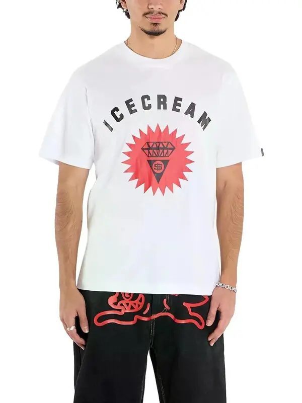BILLIONAIRE BOYS CLUB - ICE CREAM Signet Logo T-shirt - White
