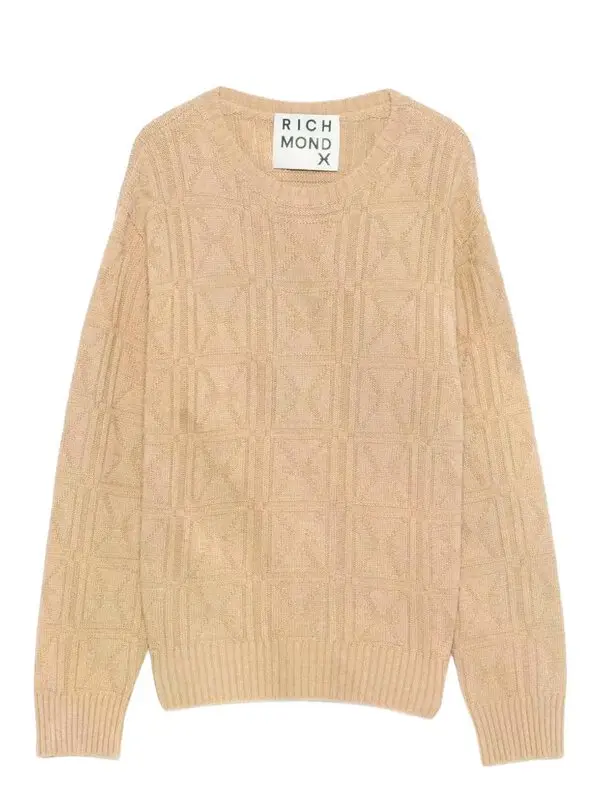 John Richmond Patterned Sweater - Brown