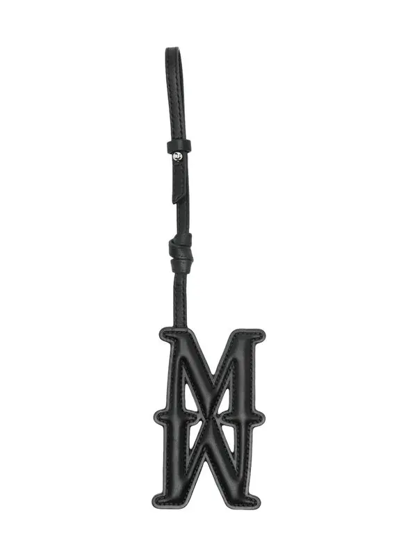 Max Mara Leather Bag Charm - Black