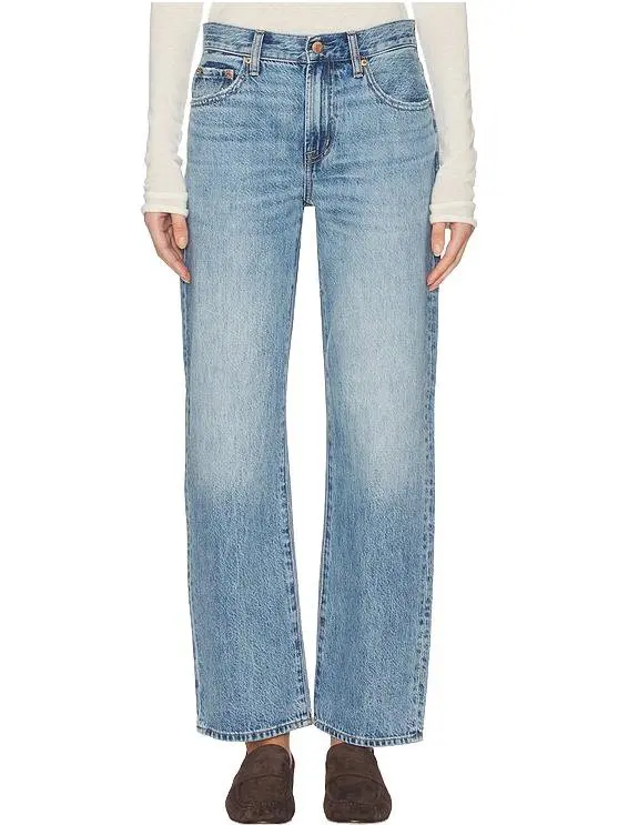 PISTOLA Lexi Mid Rise Bowed Straight Jeans - Blue