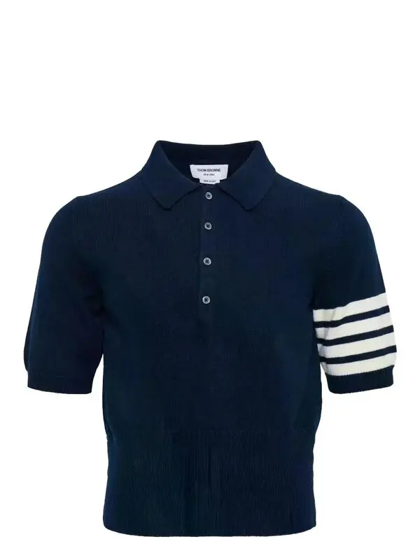 Thom Browne Horse-intarsia Polo Shirt - Blue