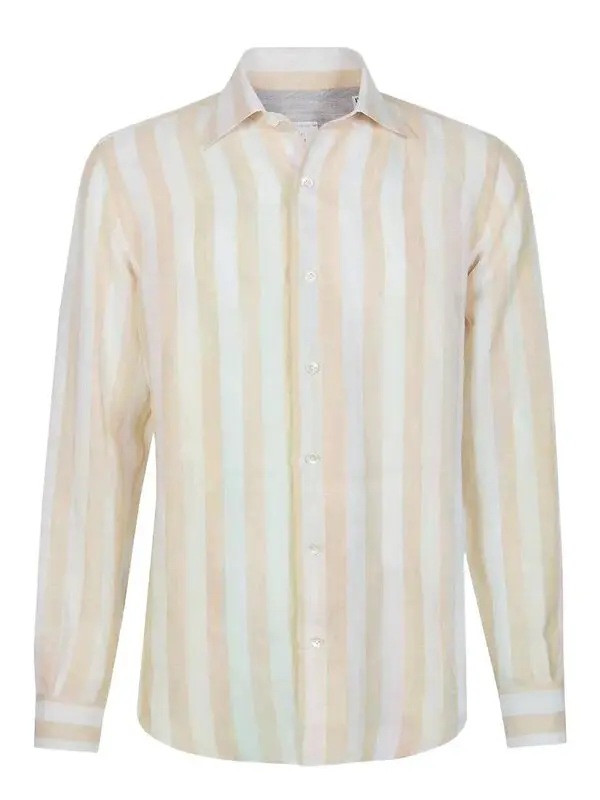 Eleventy Long-sleeve Striped Shirt - Neutrals