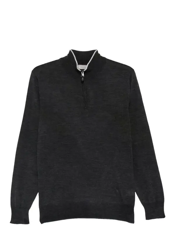 Canali Zip-fastening Sweater - Grey