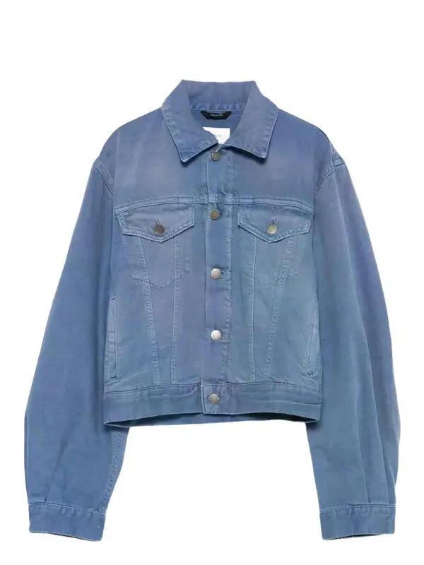 HAIKURE Button Denim Jacket - Blue