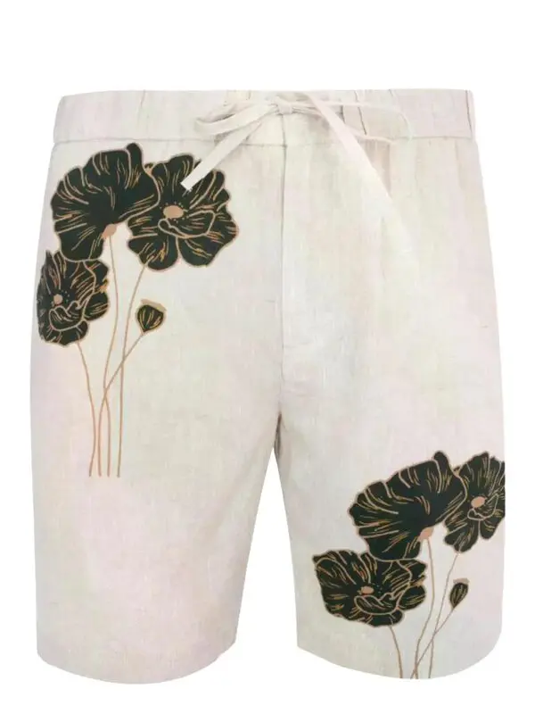 Frescobol Carioca Felipe Floral-print Shorts - Neutrals