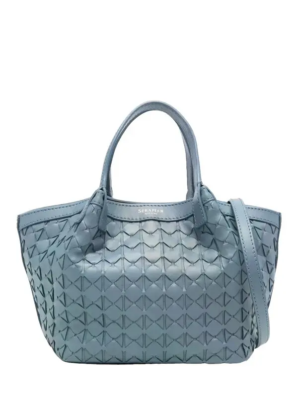 SERAPIAN Mini Leather Tote Bag - Blue
