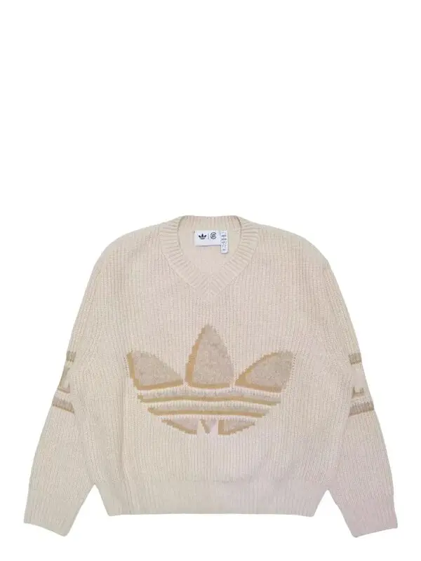 Adidas X Clot Edison Chen V-neck Knitwear - Neutrals