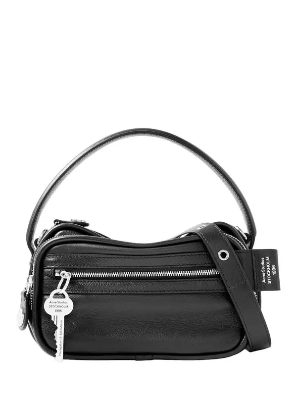 Acne Studios Embellished Leather Camero Kit Shoulder Bag - Black