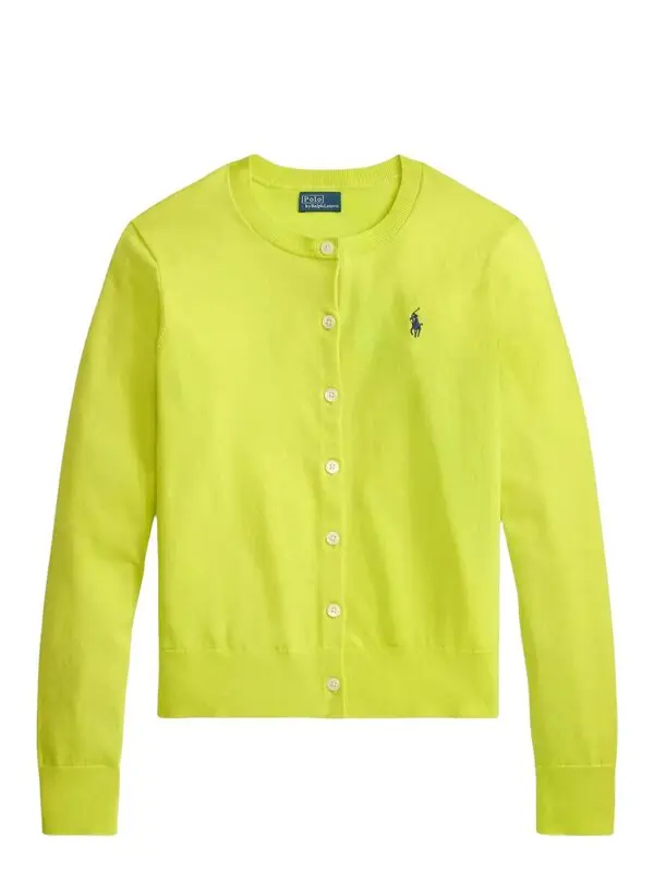 Polo Ralph Lauren Logo-embroidered Crew-neck Cardigan - Green