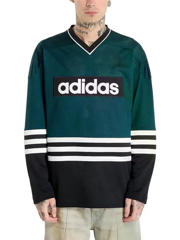 Adidas Striped Hockey T-shirt - Green