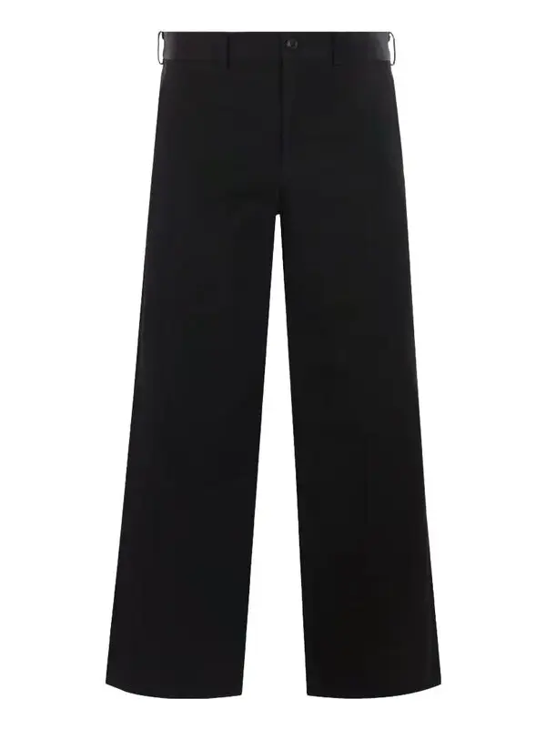 BLACK COMME DES GARÇONS Straight-leg Cropped Trousers - Black