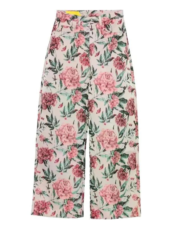 MARQUES' ALMEIDA Floral Brocade Trousers - Pink