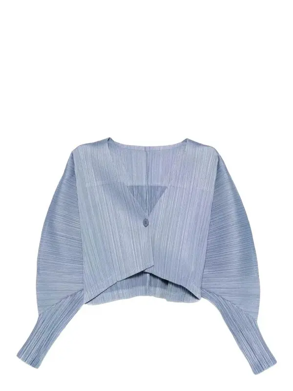 Issey Miyake Puffy V-neck Top - Blue
