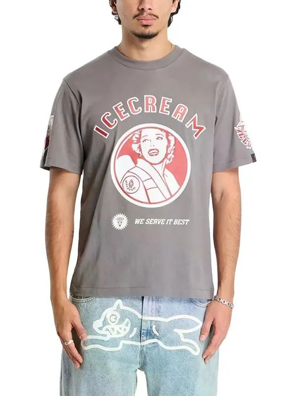 BILLIONAIRE BOYS CLUB - ICE CREAM Multi Graphic T-shirt - Grey