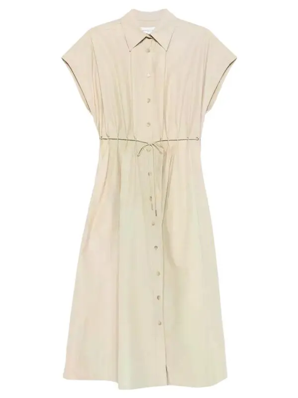 Brandon Maxwell Blake Eyelet Shirt Dress - Neutrals