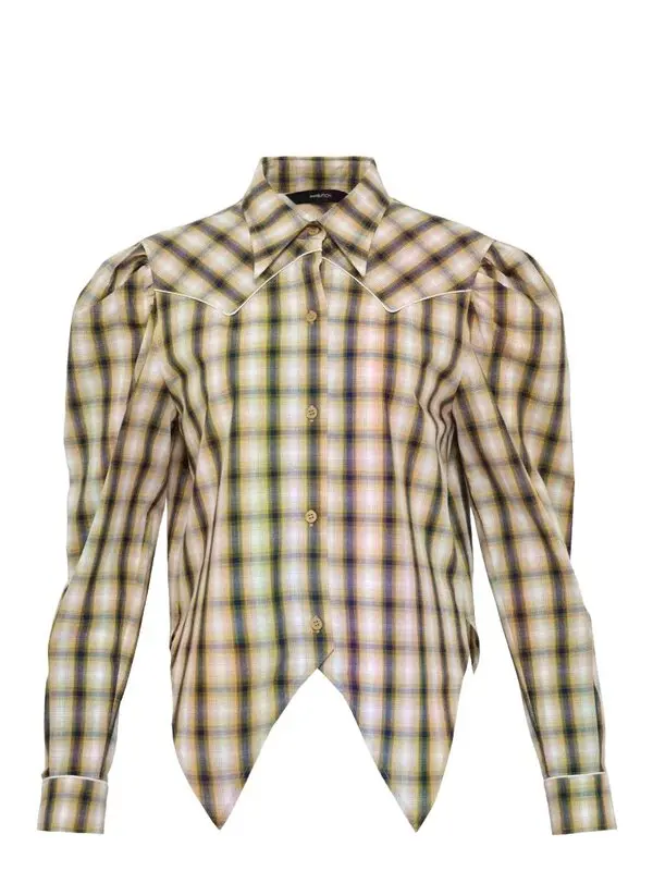 PUSHBUTTON Plaid Button-down Shirt - Yellow