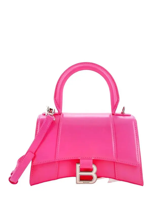 Balenciaga Hourglass Xs Top Handle Crossbody Bag - Pink